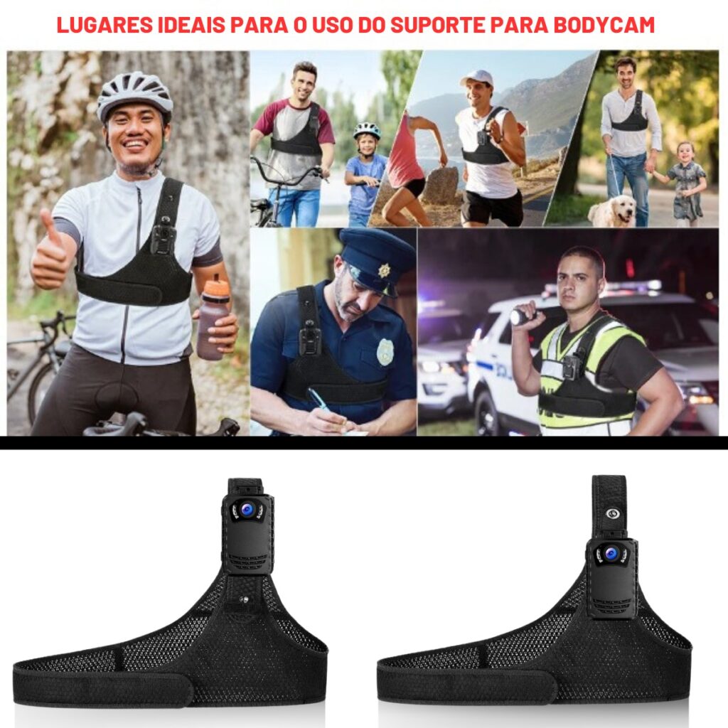 Suporte Peitoral BodyCam - Câmera Corporal - Mike Shop
