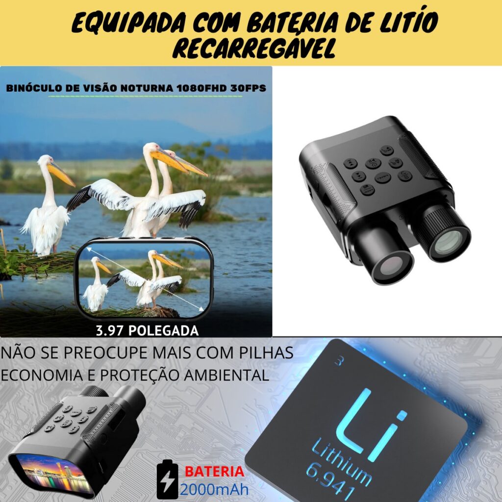 Binôculo Câmera Profissional Zoom Digital Alcance 1km - Mike Shop